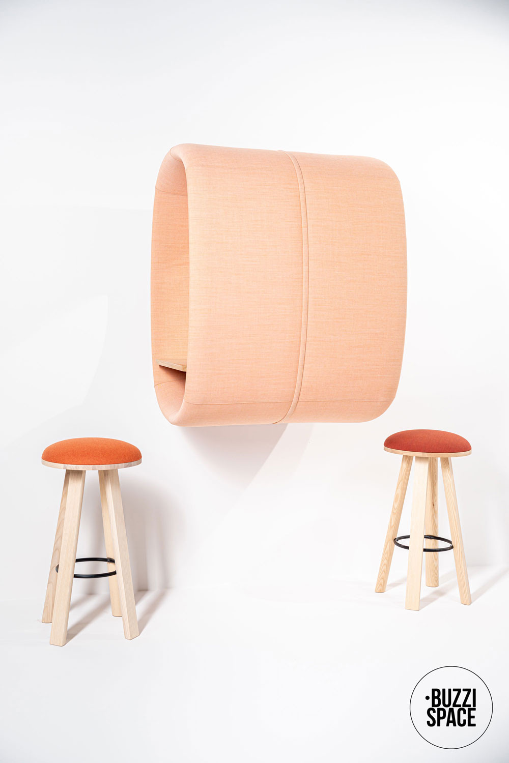 Quiet Mark | BuzziSpace BuzziRing Wall Mounted Acoustic Enclosure