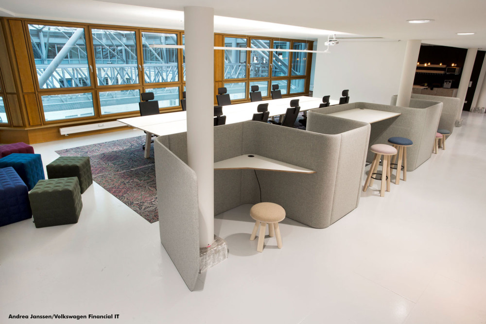 Quiet Mark | BuzziSpace BuzziVille Freestanding Modular Workstation