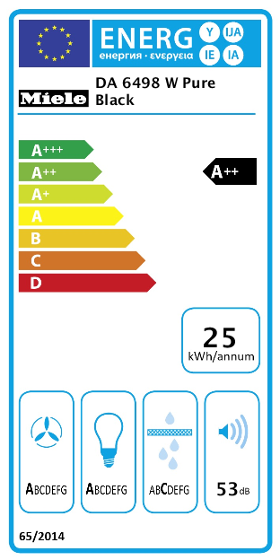 Quiet Mark | Miele DA 6498 W Pure Chimney Cooker Hood