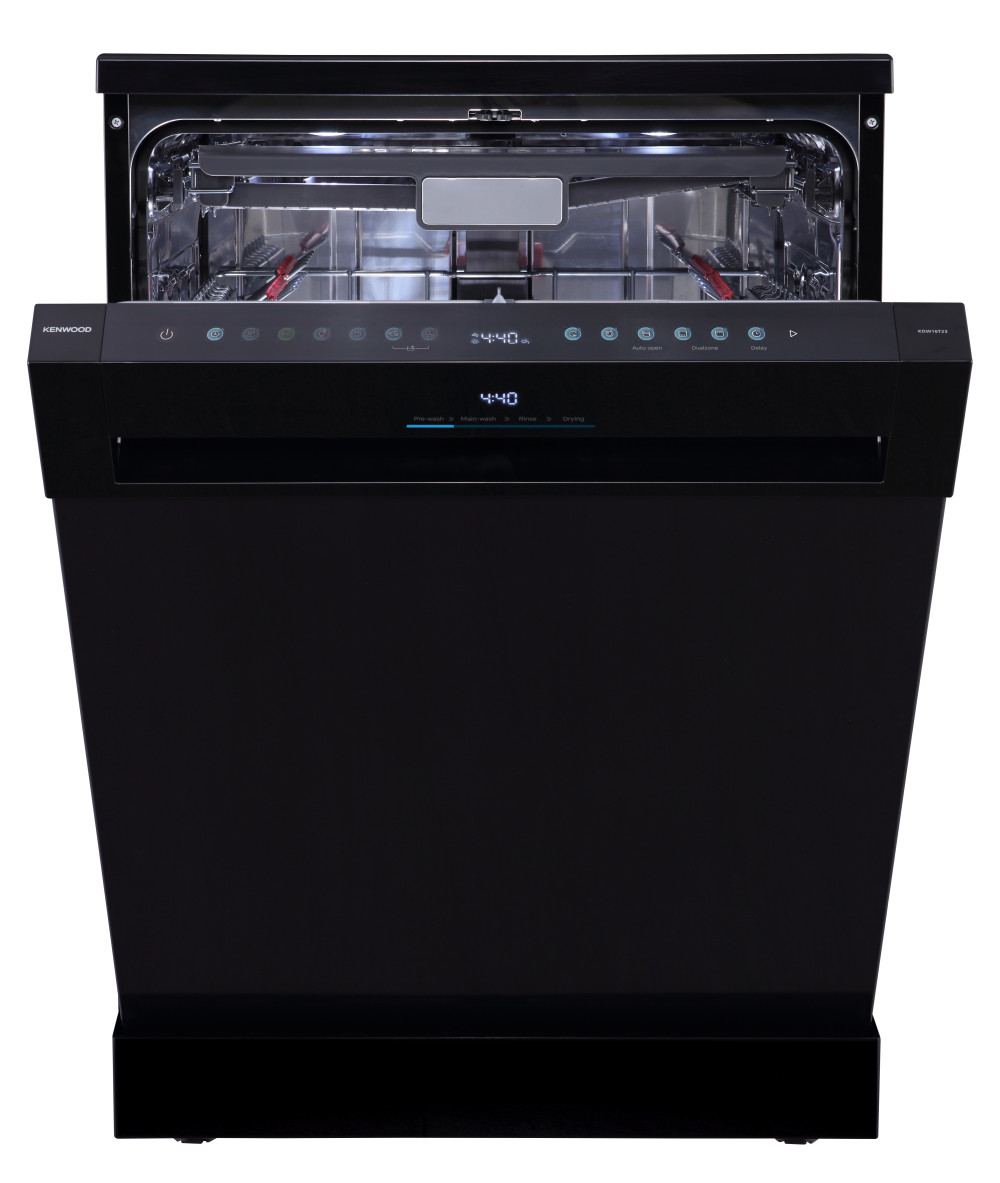 Quiet Mark | Kenwood KDW16T23 Black Inox Freestanding Dishwasher