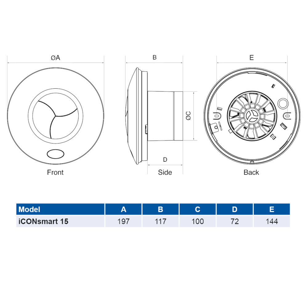 Quiet Mark | Airflow iCONsmart 15 Extractor Fan