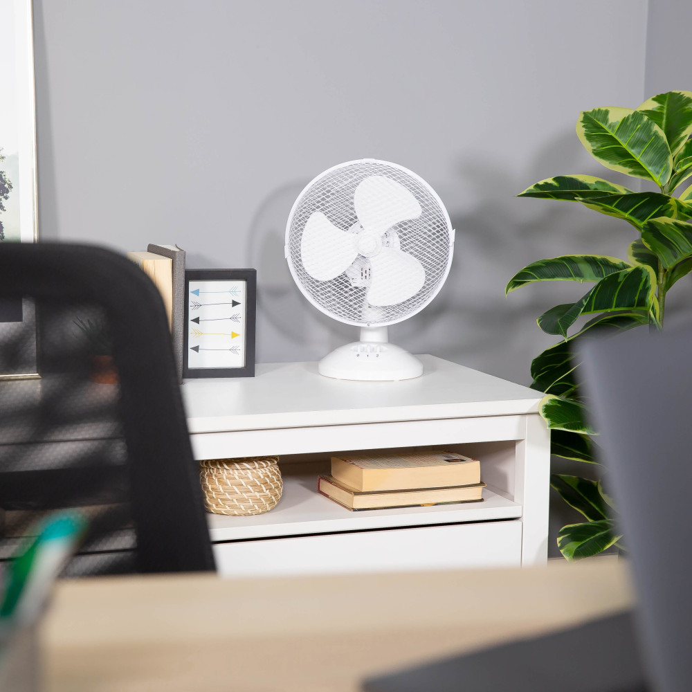 Quiet Mark | Russell Hobbs RHPDF0921 9” Desk Fan - White