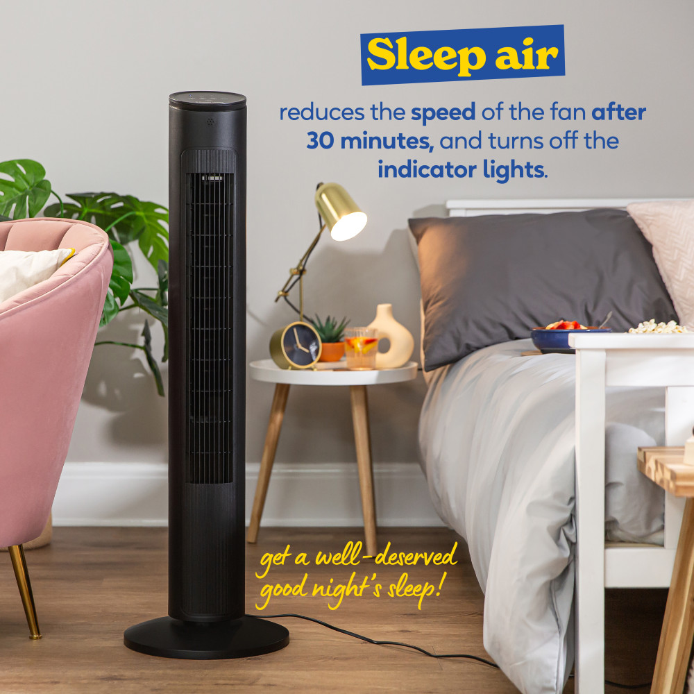 Quiet Mark | Russell Hobbs RHTWR3SB Premium Tower Fan - Black