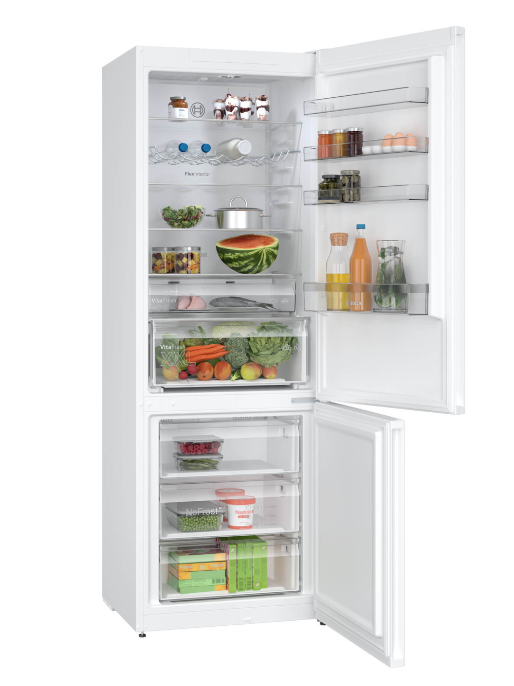 Quiet Mark | Bosch KGN497WDFG Series 4 No Frost Freestanding Fridge Freezer