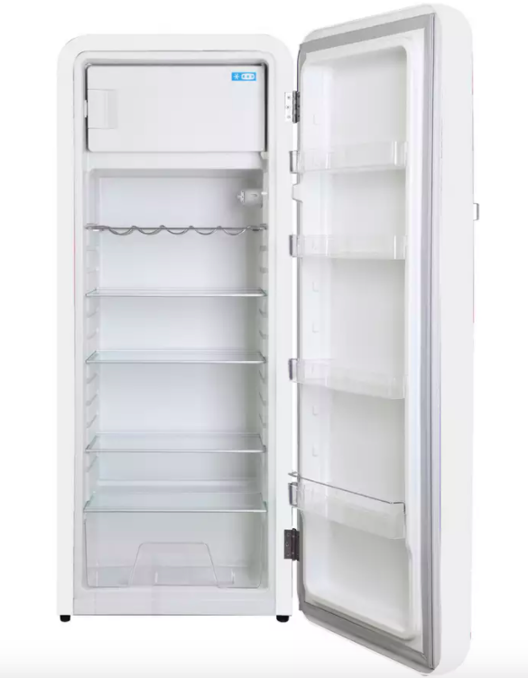 Quiet Mark | Bush Retro M61153RETROWHT Tall Fridge