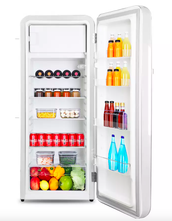 Quiet Mark | Bush Retro M61153RETROWHT Tall Fridge