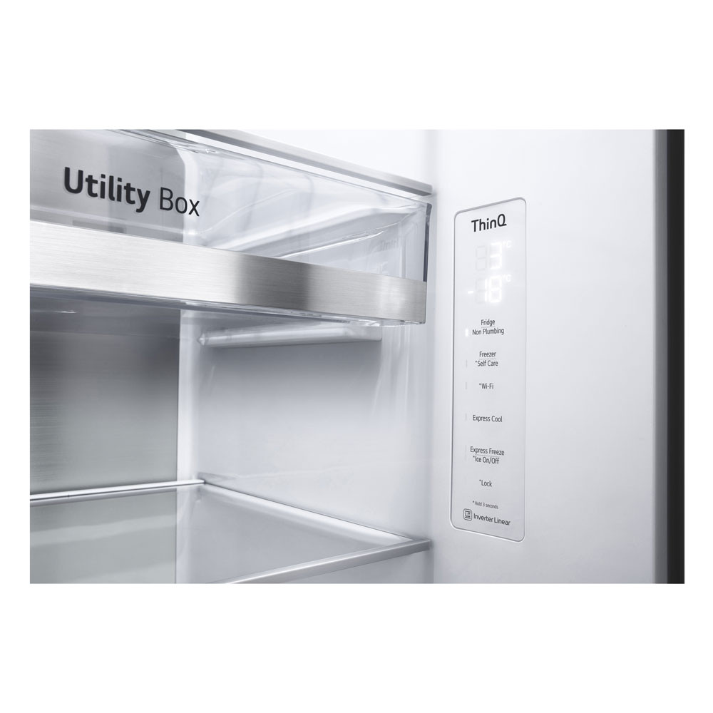 Quiet Mark | LG InstaView™ ThinQ™ GSXV91BSAE American Fridge Freezer