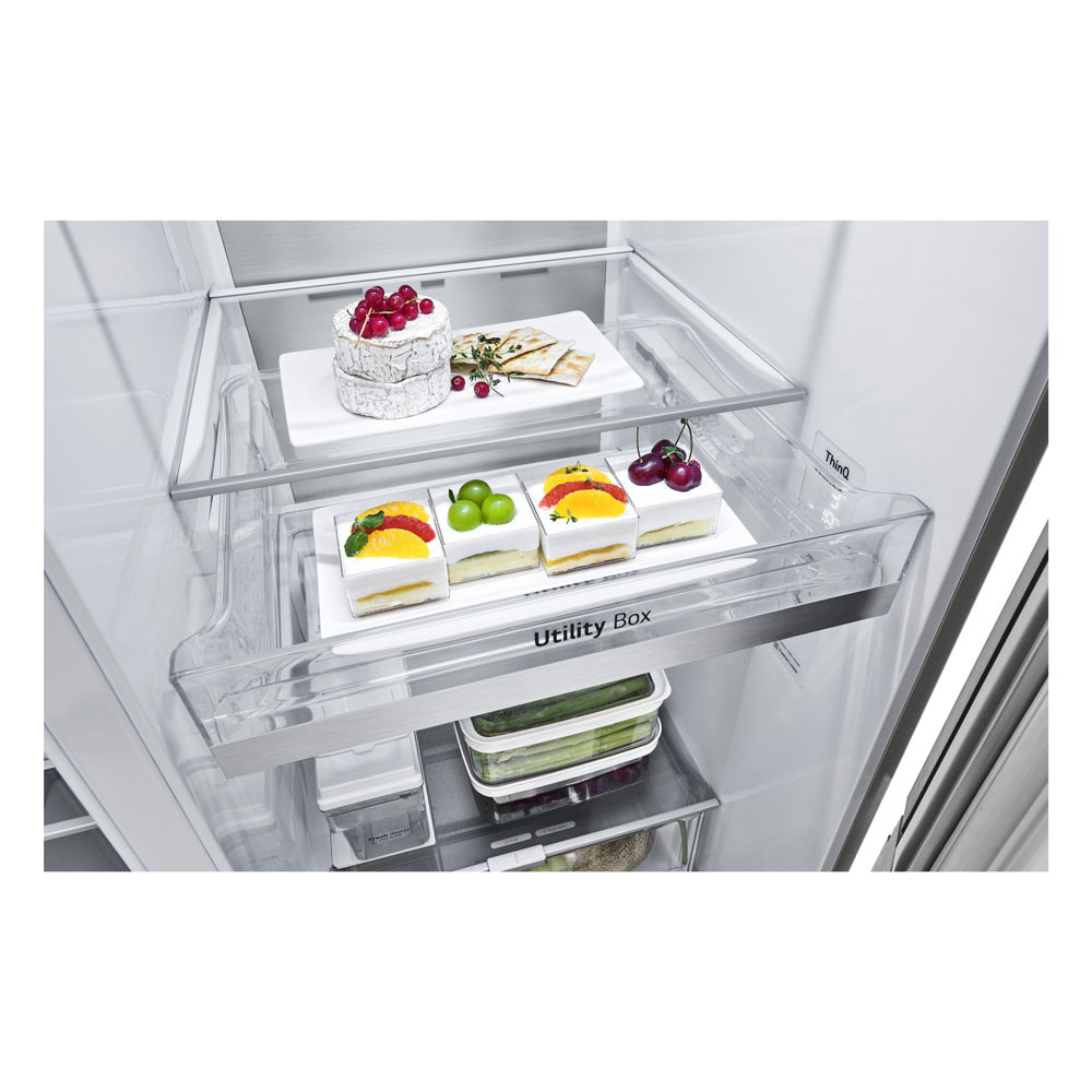 Quiet Mark | LG InstaView™ ThinQ™ GSXV91BSAE American Fridge Freezer