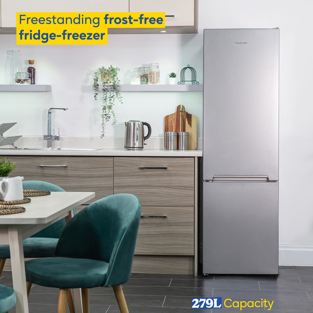 Quiet Mark | Russell Hobbs RH180FFFF551E1S Silver Freestanding Fridge ...