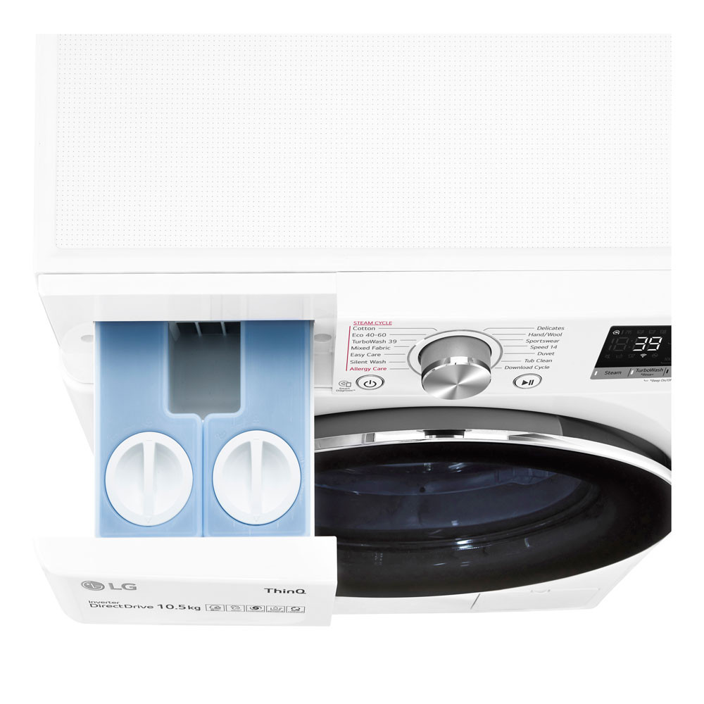 Quiet Mark | LG V9 F6V910WTSA EZDispense™ 10.5kg Washing Machine